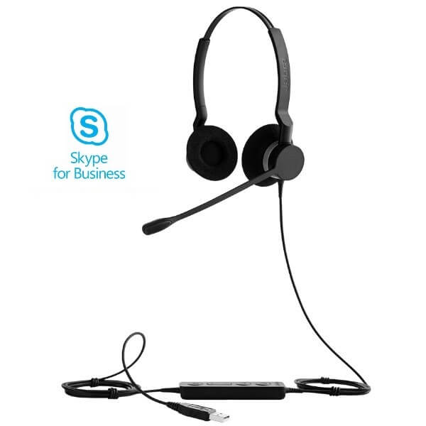 Jabra BIZ 2300 USB Duo MS Lync Corded PC Headset | Jabra 2399-823-109 ...